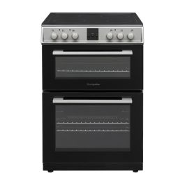 Economy Cookers | Montpellier 60cm Double Oven Electric Cooker - Silver ...